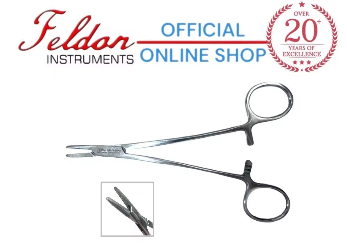 Needle Holder Forceps 6 1/4" FELDON High Quality Dental Tools – Wilcare