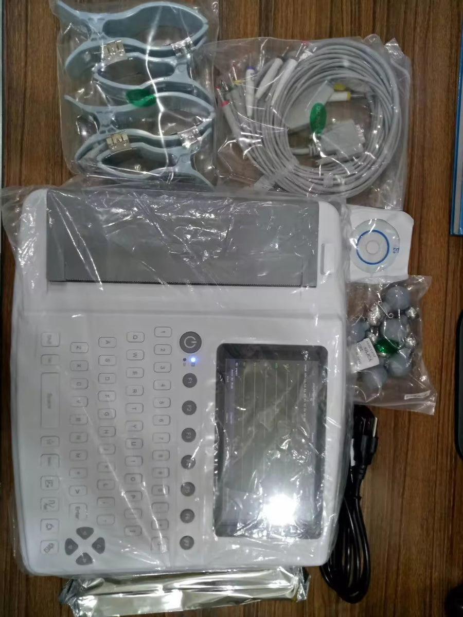 Sale!! 12 LEADS WILCARE ECG MACHINE 12 CHANNEL TOUCHSCREEN with Interp ...