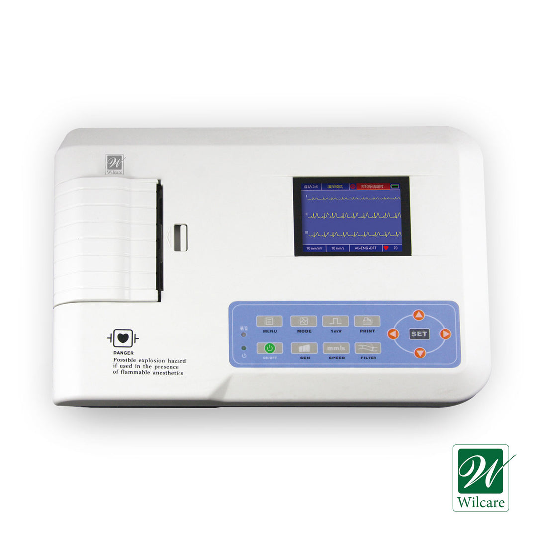 12 Leads ECG Machine Three Channel – Wilcare